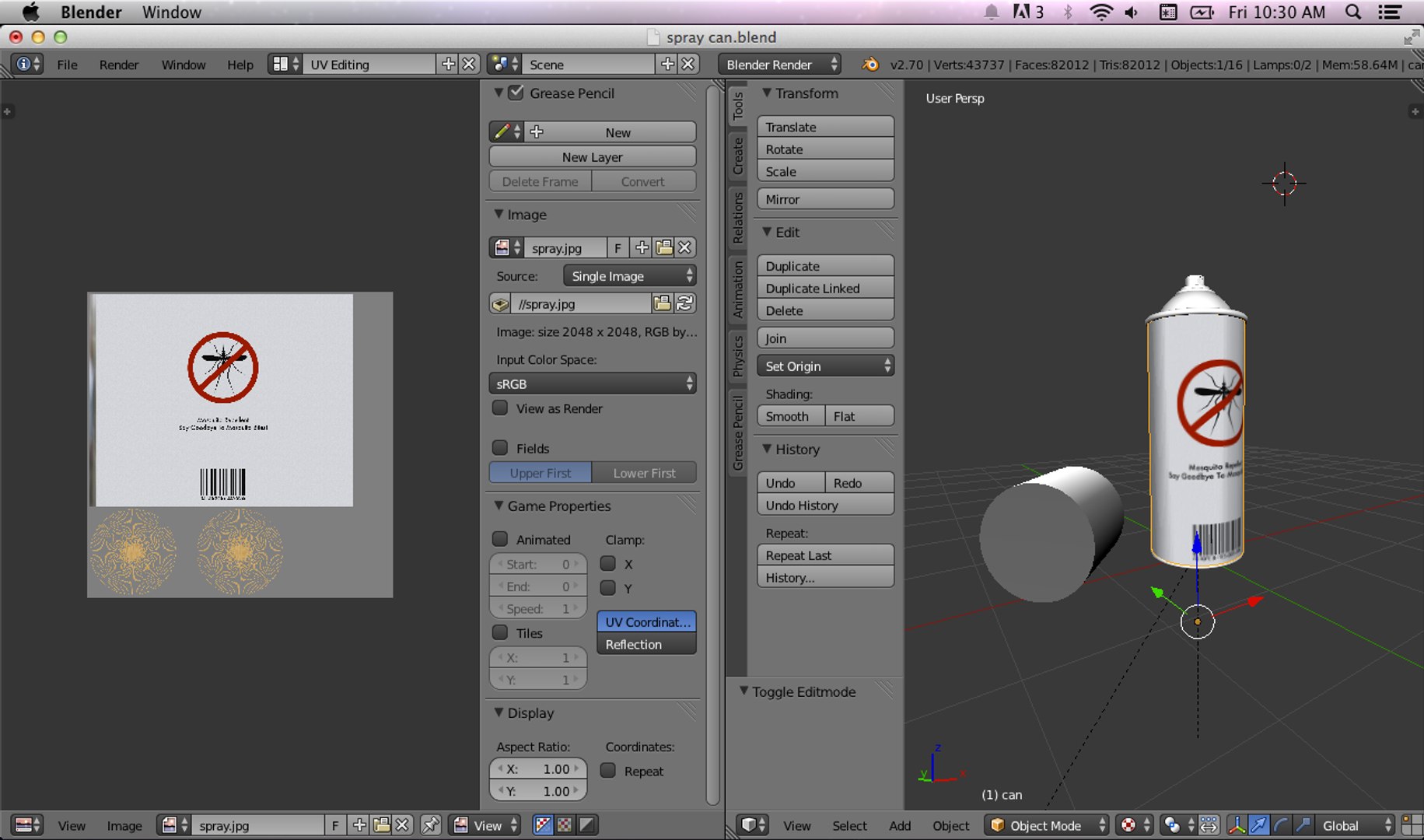 3d model mosquito spray