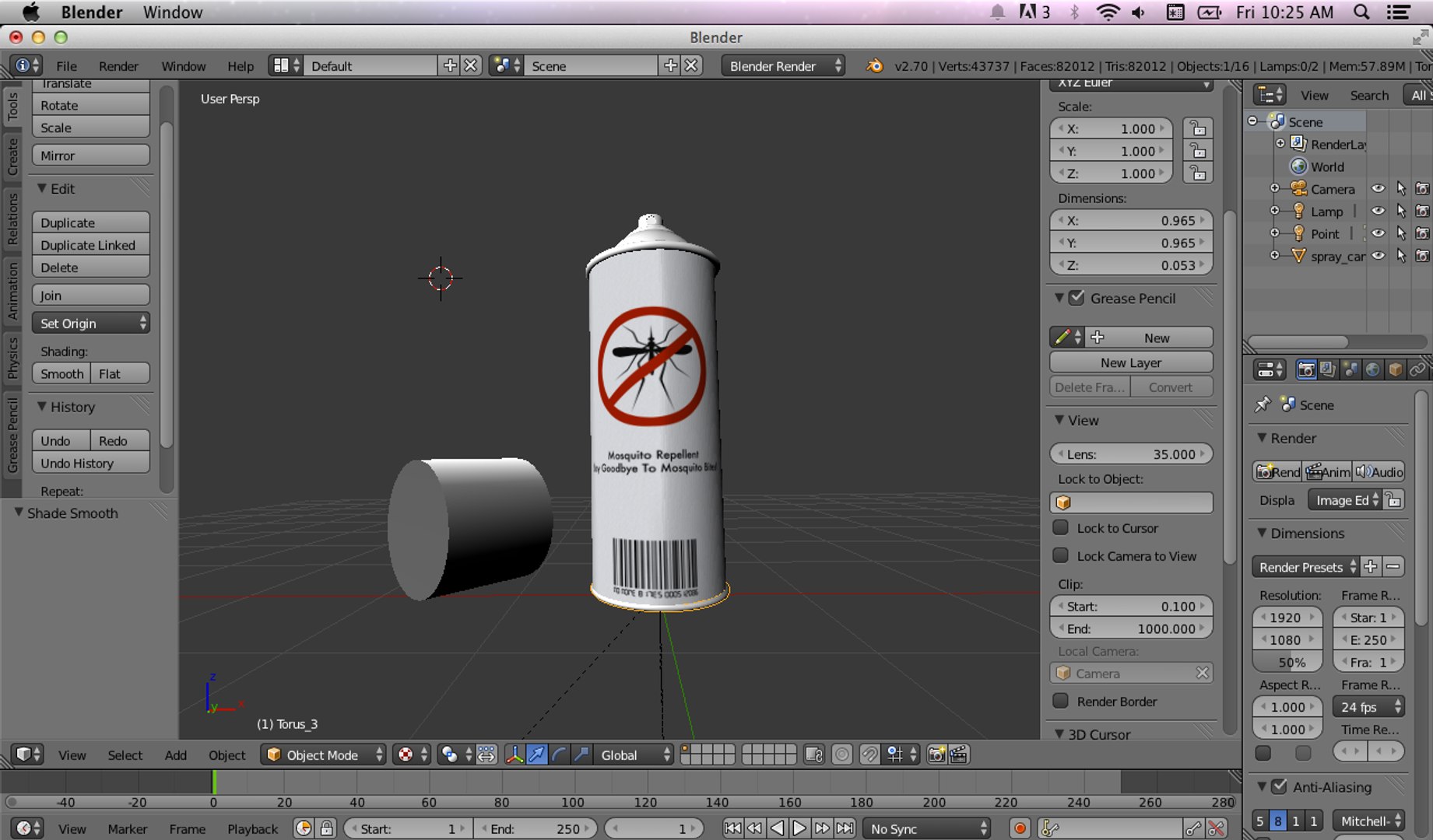 3d model mosquito spray