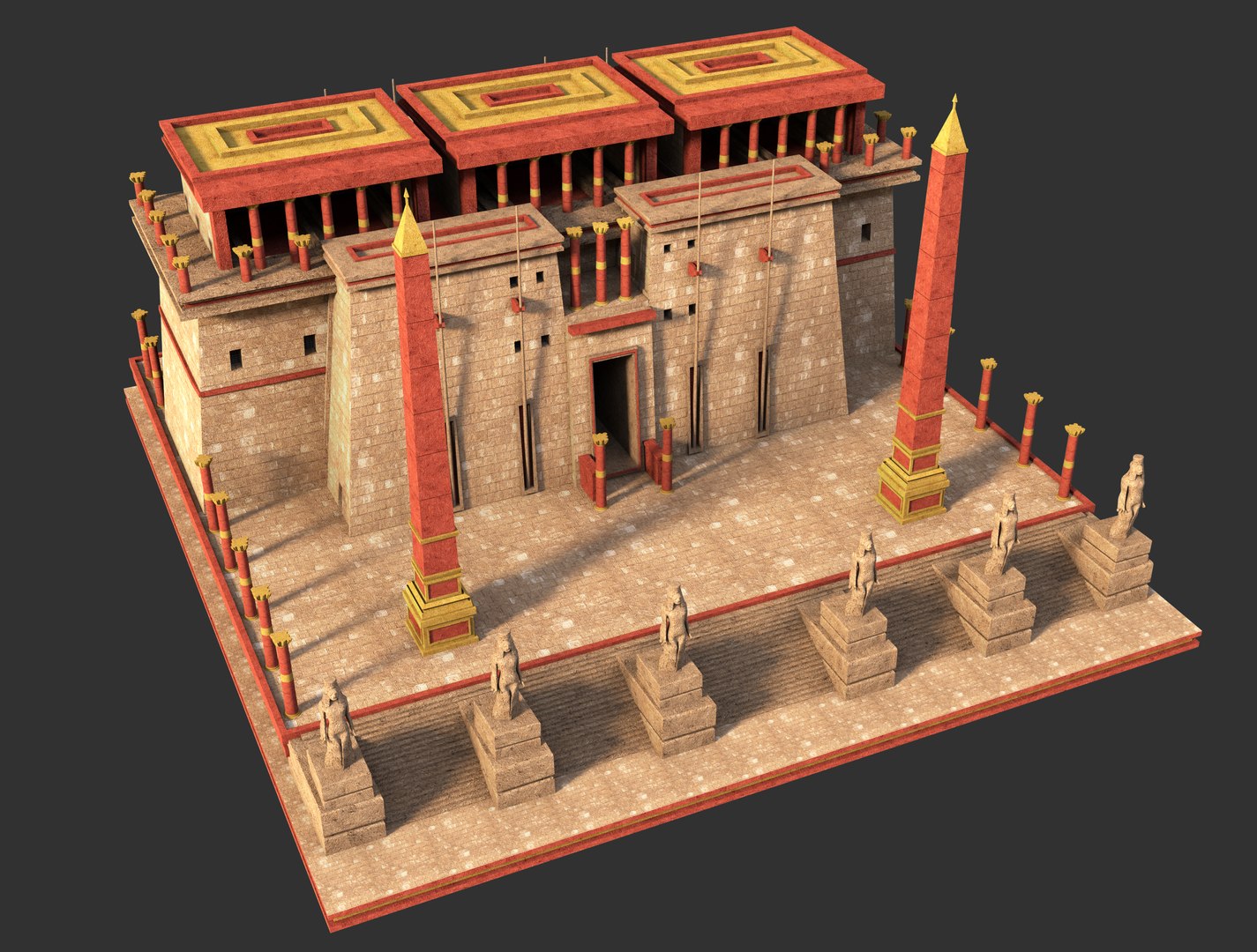 3D Fantasy Ancient Egypt Building - TurboSquid 2245523
