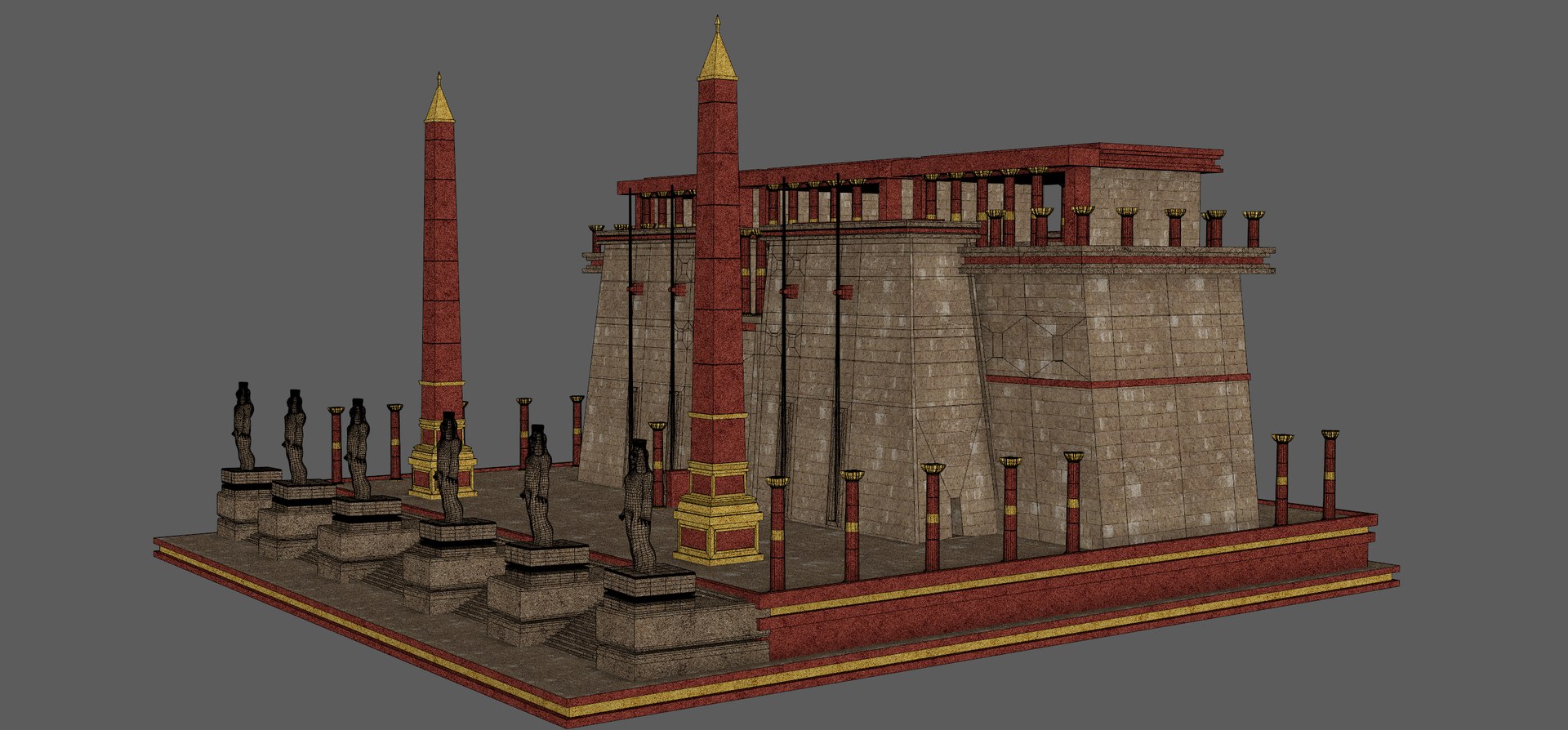 3D Fantasy Ancient Egypt Building - TurboSquid 2245523