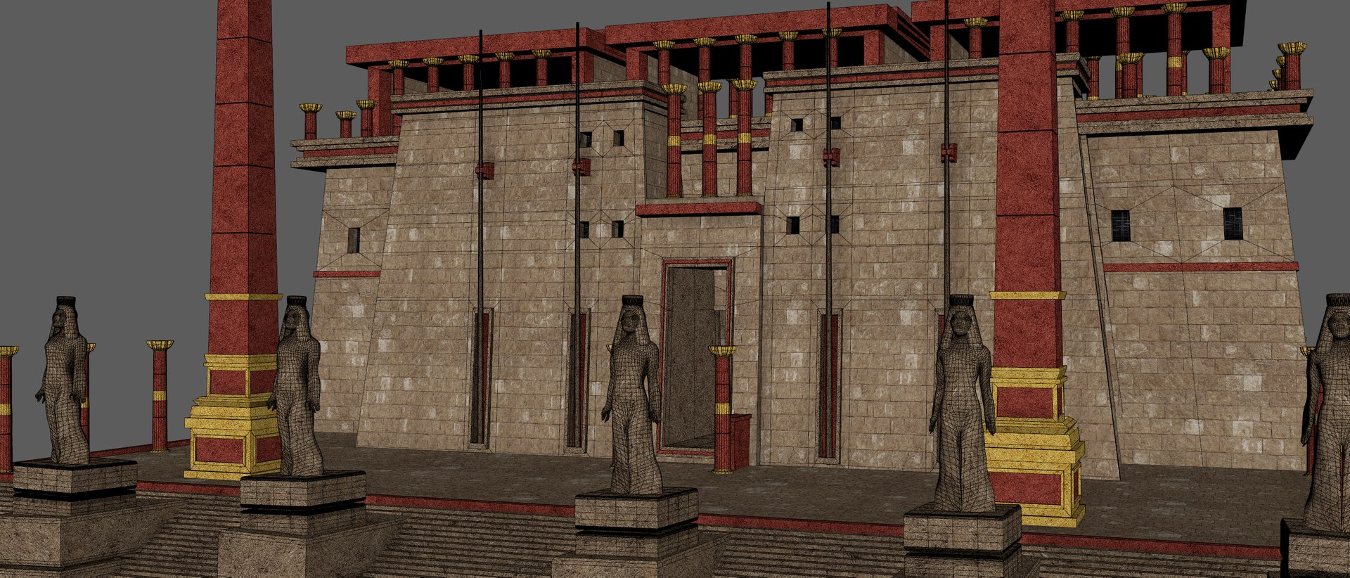 3D Fantasy Ancient Egypt Building - TurboSquid 2245523