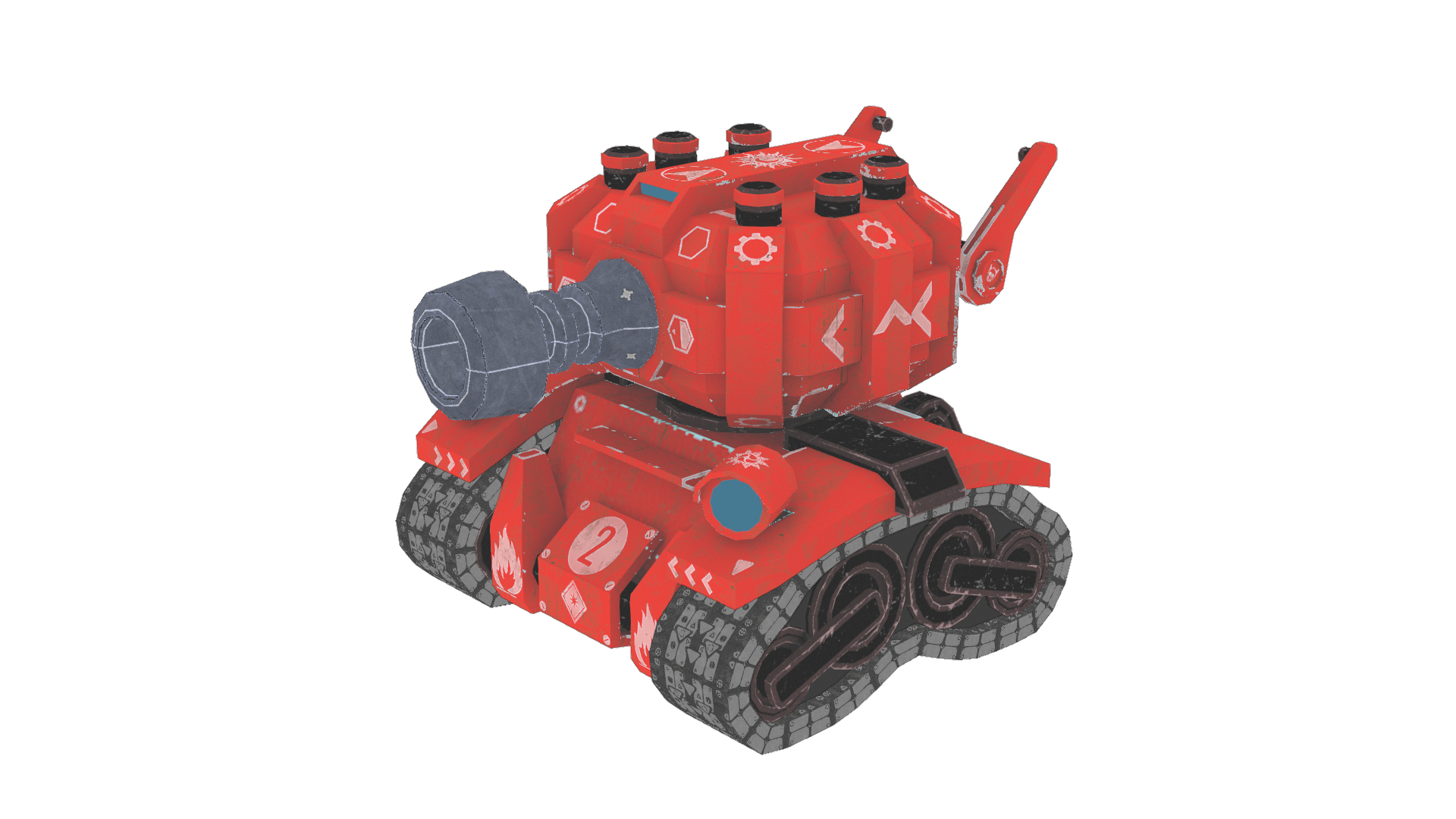 Tank Chibi Red 3D Model - TurboSquid 1984836