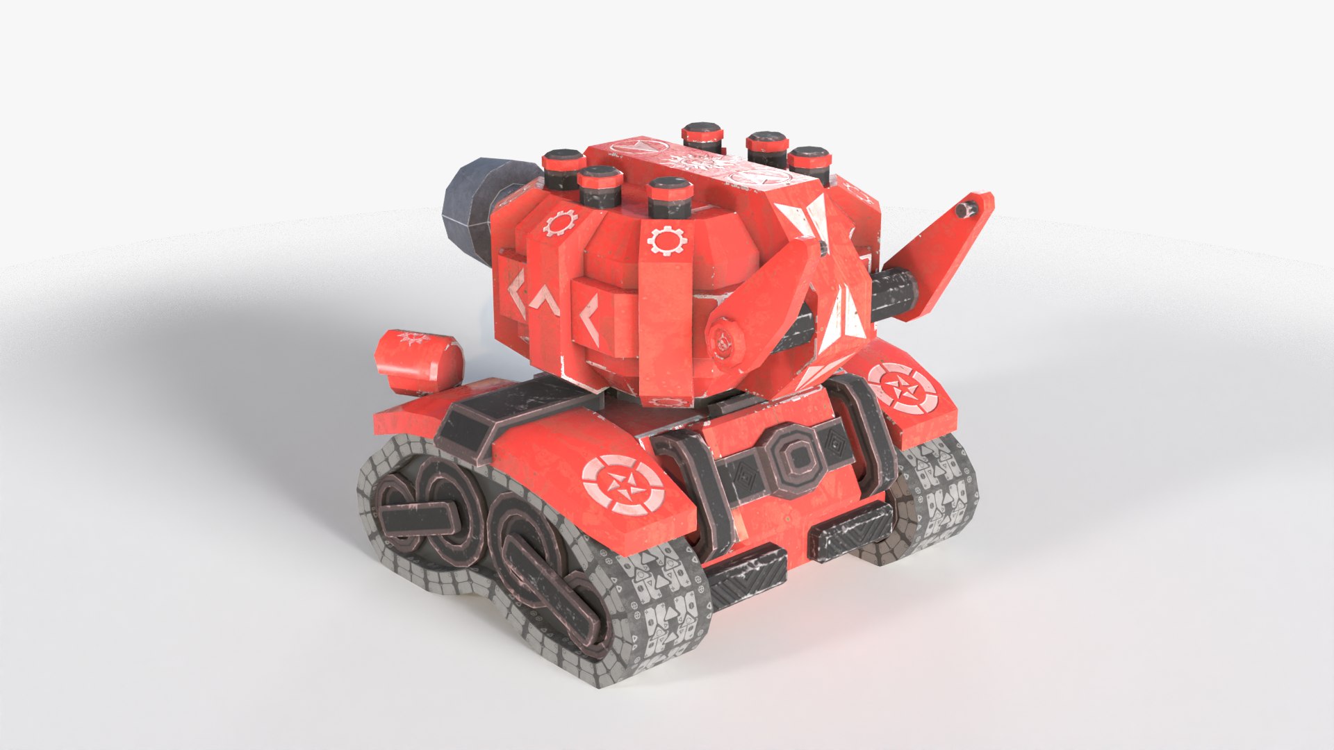 Tank Chibi Red 3D Model - TurboSquid 1984836