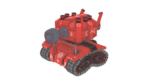 Tank Chibi Red 3D model - TurboSquid 1984836