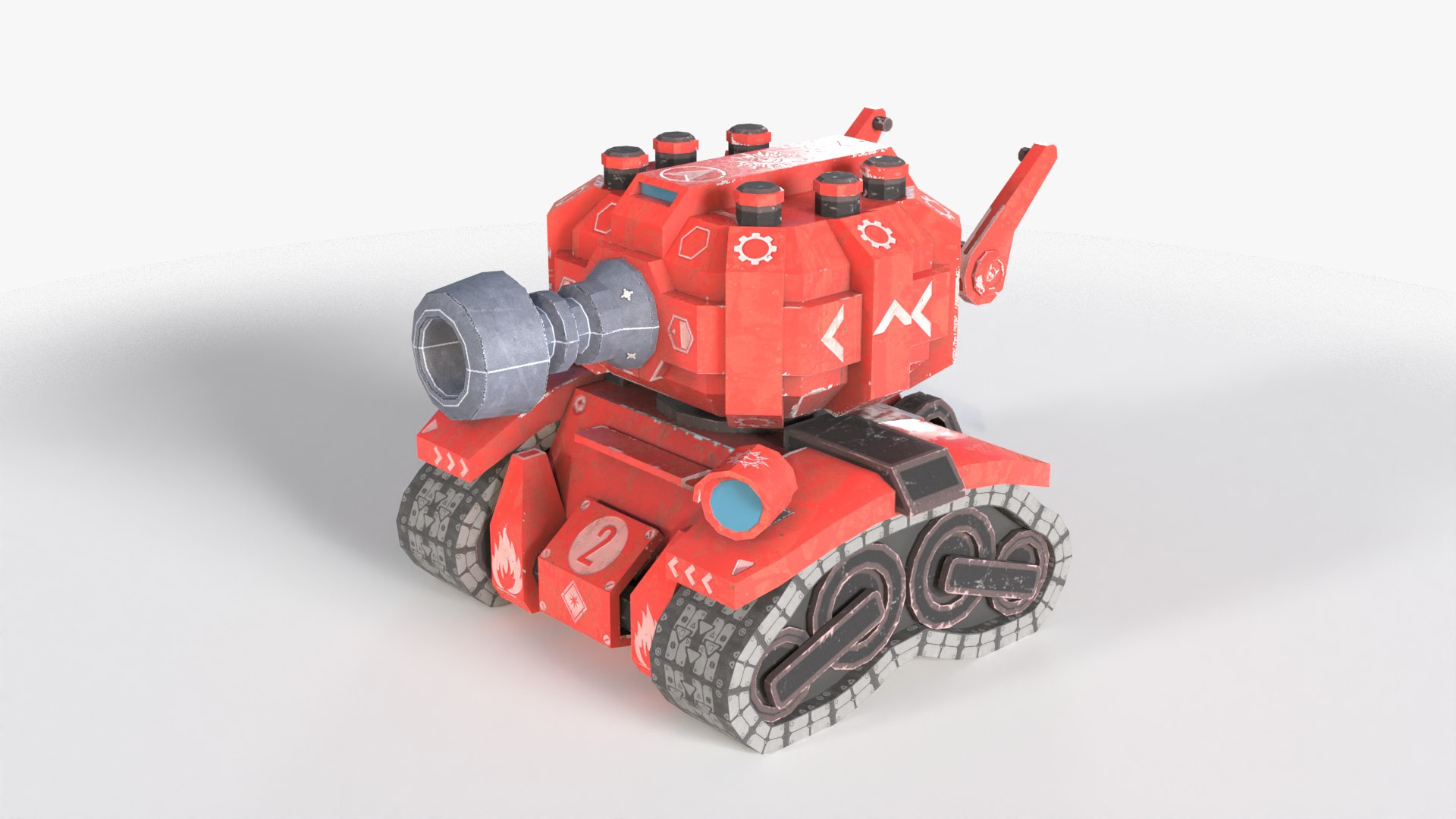 Tank Chibi Red 3D Model - TurboSquid 1984836