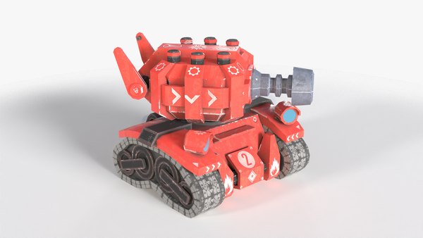 Tank Chibi Red 3D model - TurboSquid 1984836