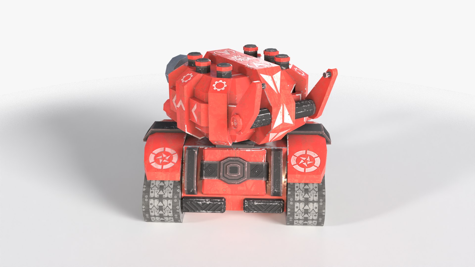 Tank Chibi Red 3D Model - TurboSquid 1984836