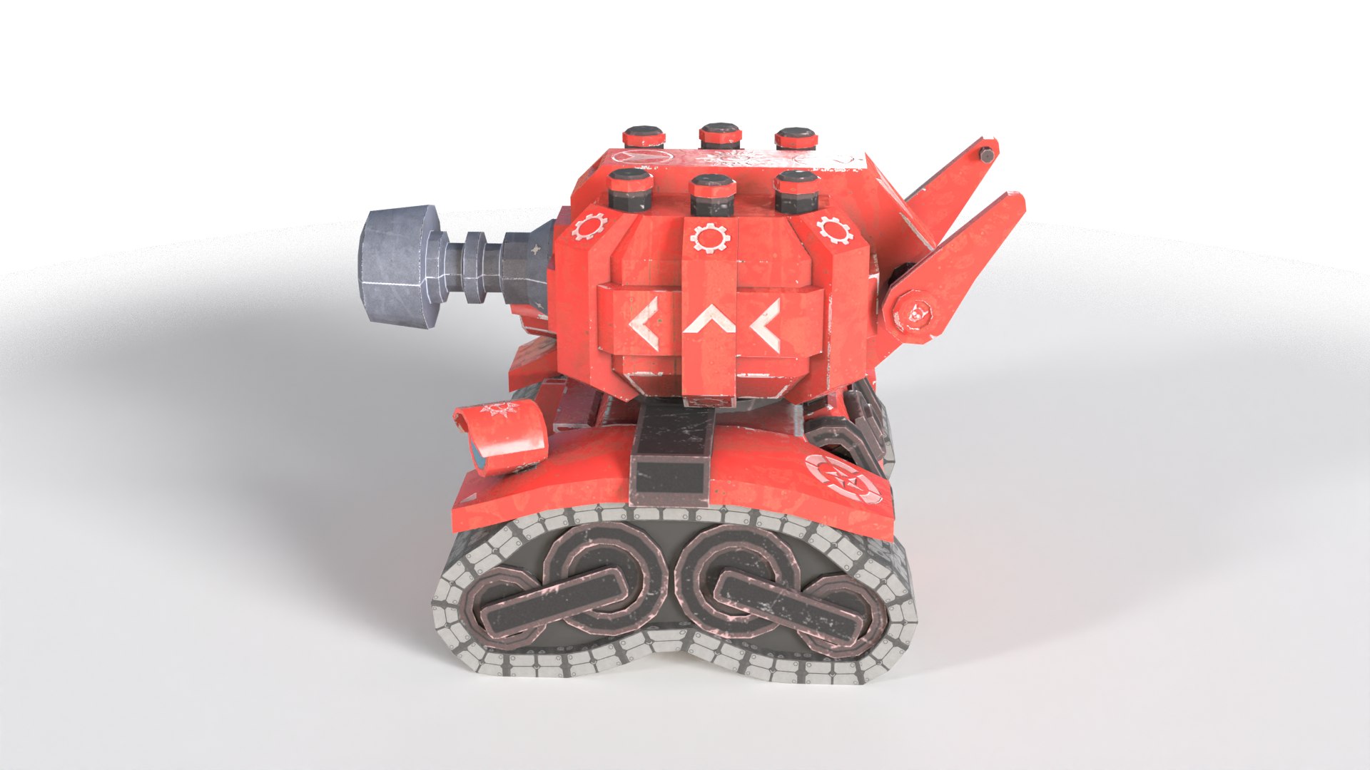 Tank Chibi Red 3D Model - TurboSquid 1984836