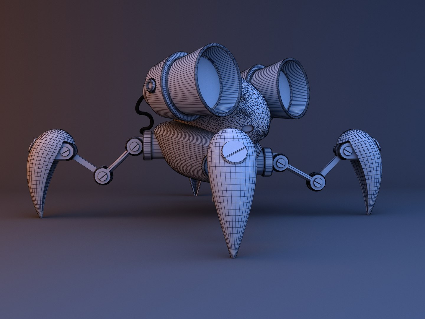 Sci-fi Spider Glow Robot 3D Model - TurboSquid 1923311