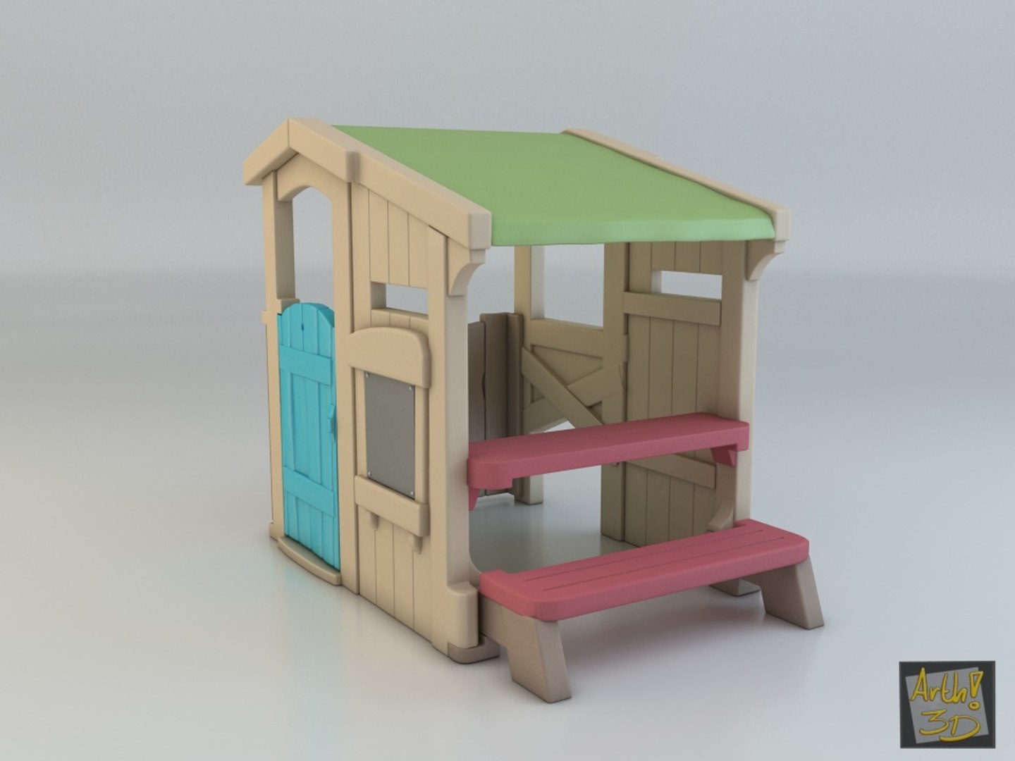 3d Toy House Camping Step2