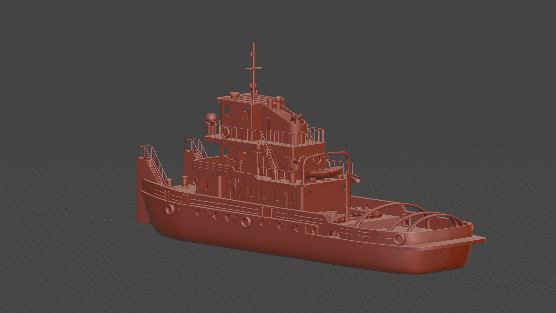 3D Soviet River Tugboat 76-71 - TurboSquid 2224787