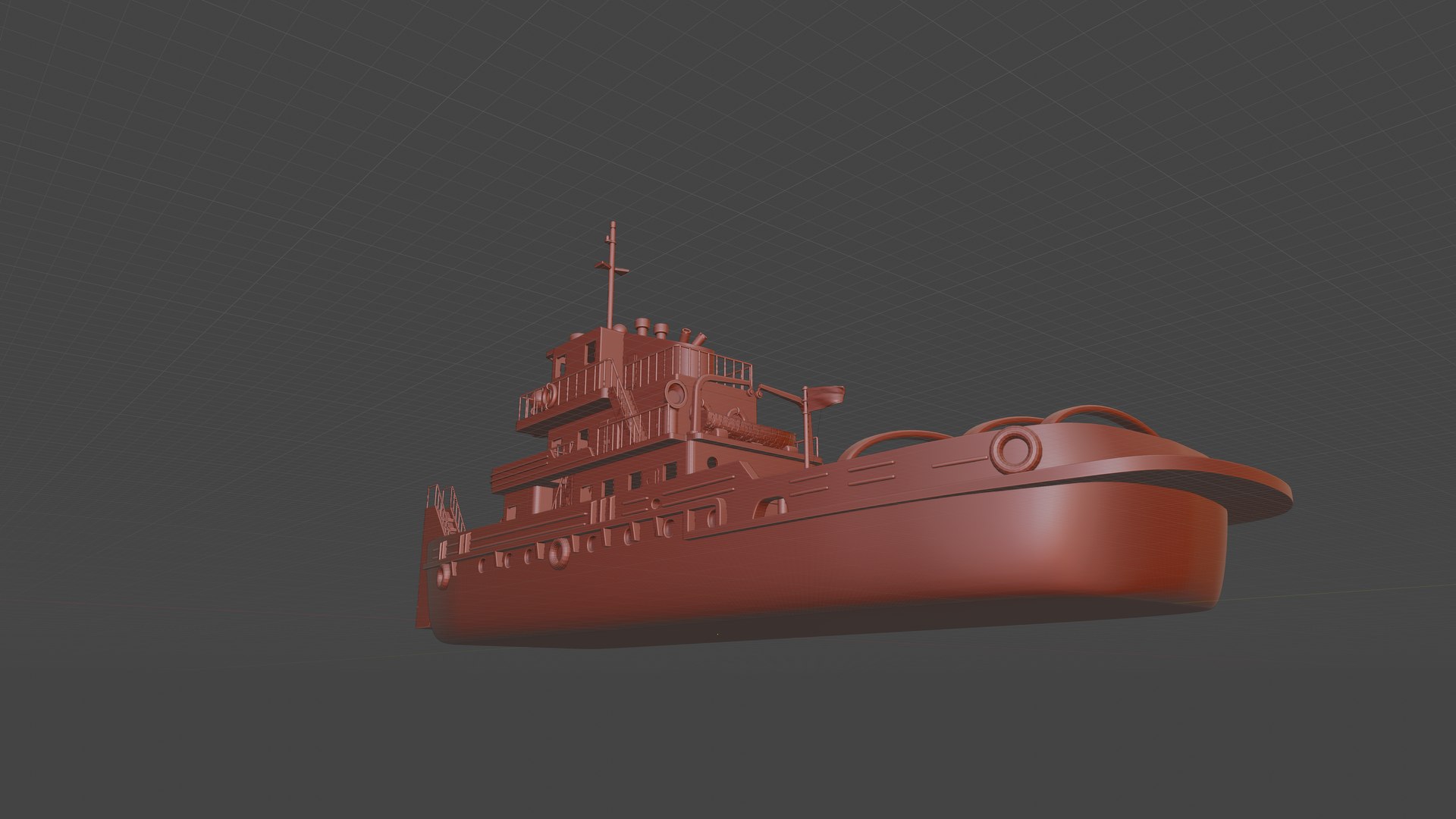 3D Soviet River Tugboat 76-71 - TurboSquid 2224787
