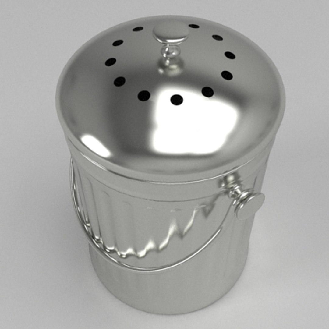 Small Compost Bin Kitchen 3d Model