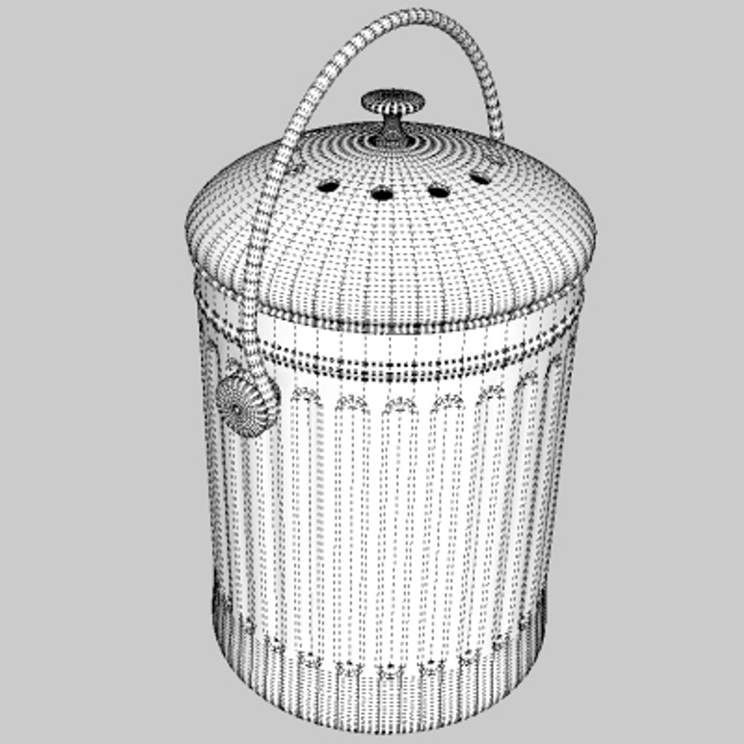 Small Compost Bin Kitchen 3d Model
