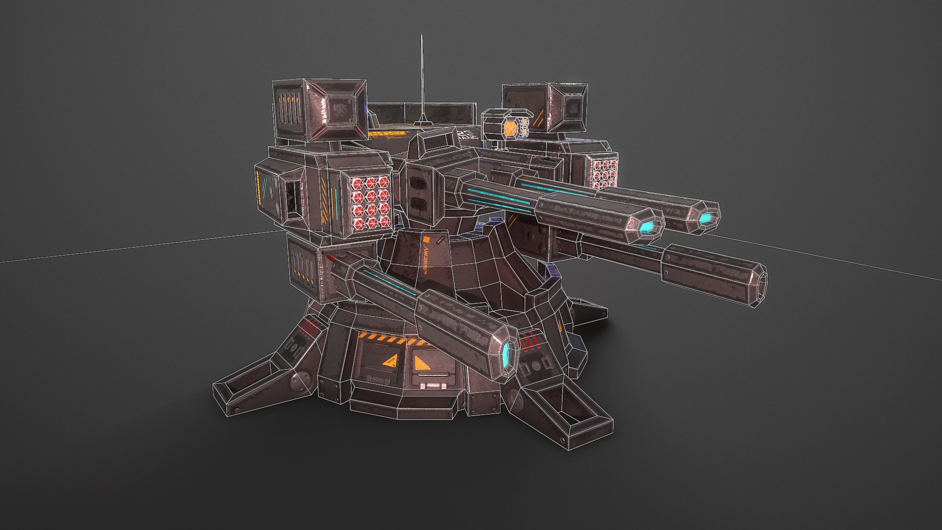 3D Simple Turret Sci Fi Model - TurboSquid 1399061