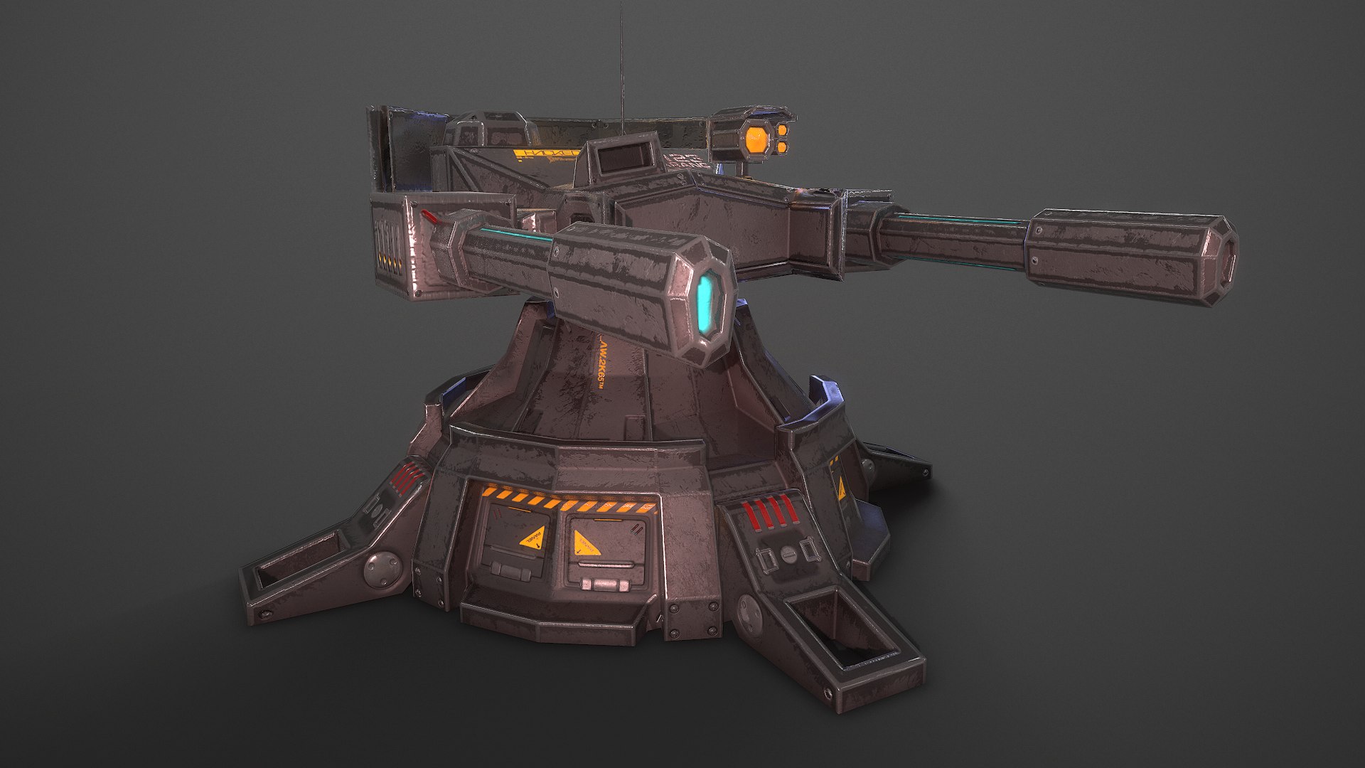 3D Simple Turret Sci Fi Model - TurboSquid 1399061