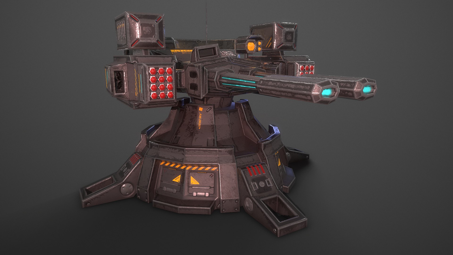 3D Simple Turret Sci Fi Model - TurboSquid 1399061