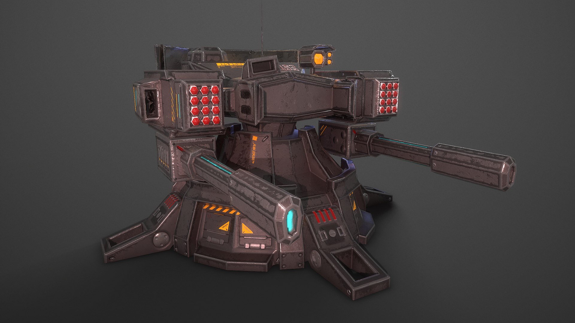 3D Simple Turret Sci Fi Model - TurboSquid 1399061