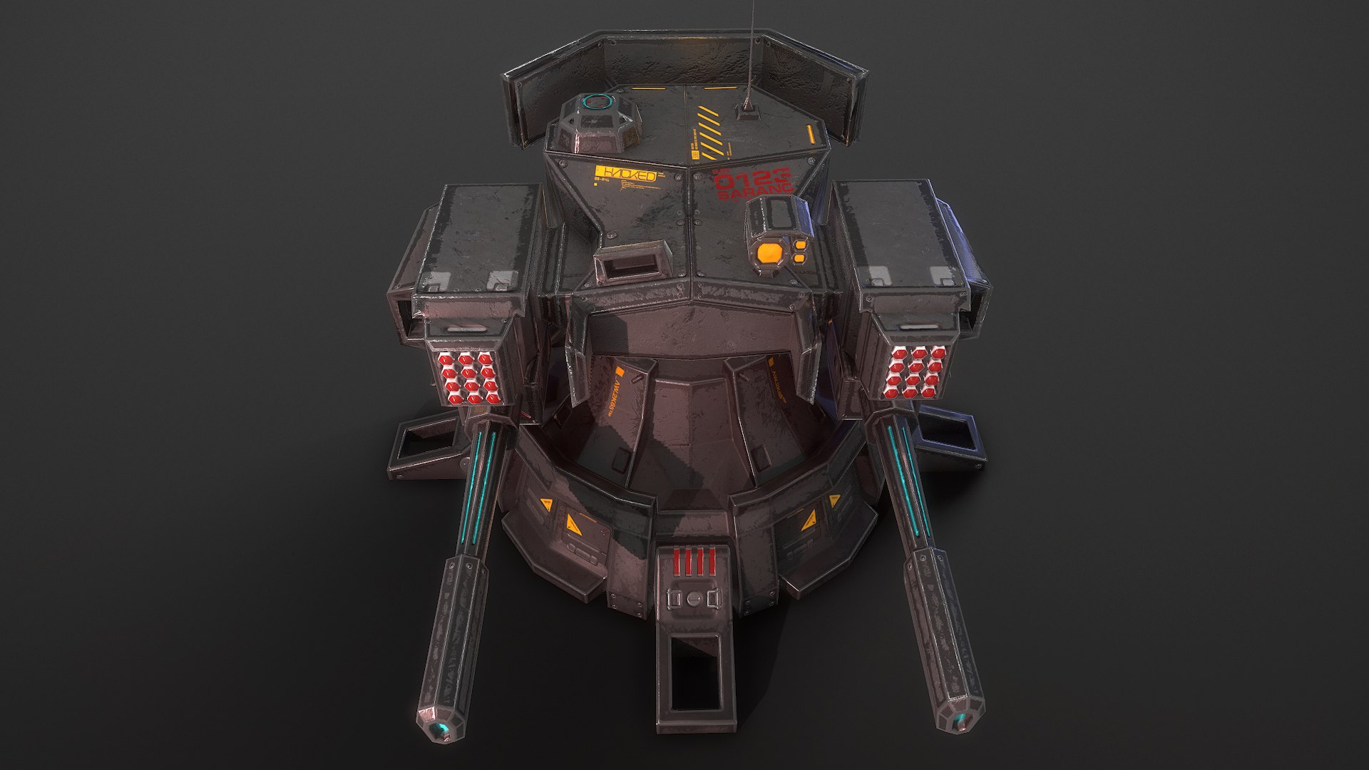3D Simple Turret Sci Fi Model - TurboSquid 1399061