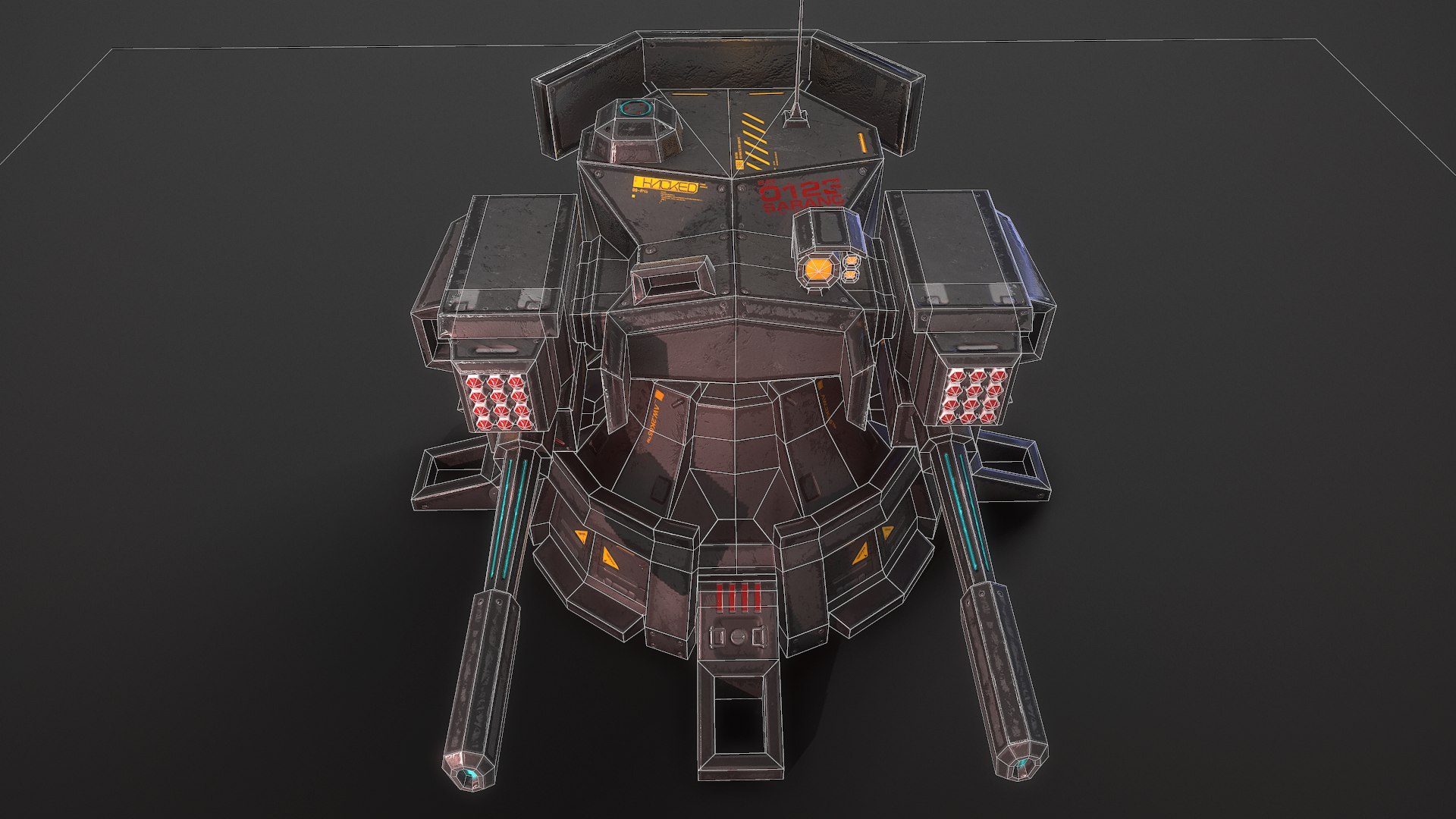3D Simple Turret Sci Fi Model - TurboSquid 1399061