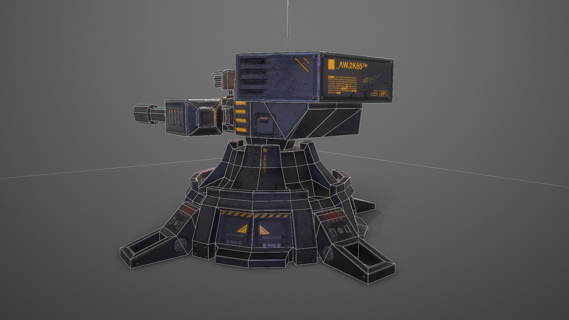 3D Simple Turret Sci Fi Model - TurboSquid 1399061