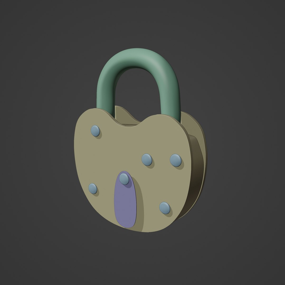 3D Padlock High Poly with Loop Rivets Keyhole and Cap - TurboSquid 1847020