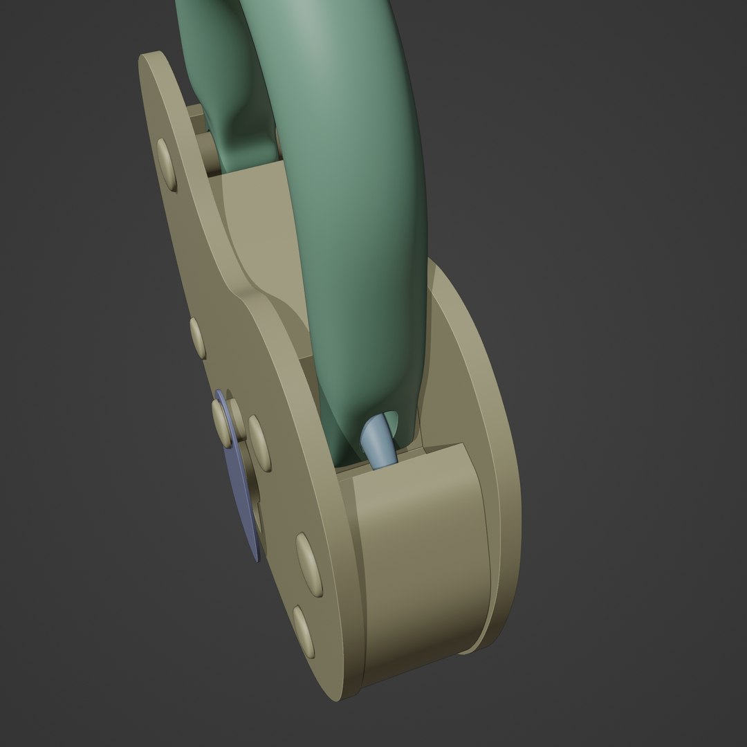 3D Padlock High Poly with Loop Rivets Keyhole and Cap - TurboSquid 1847020