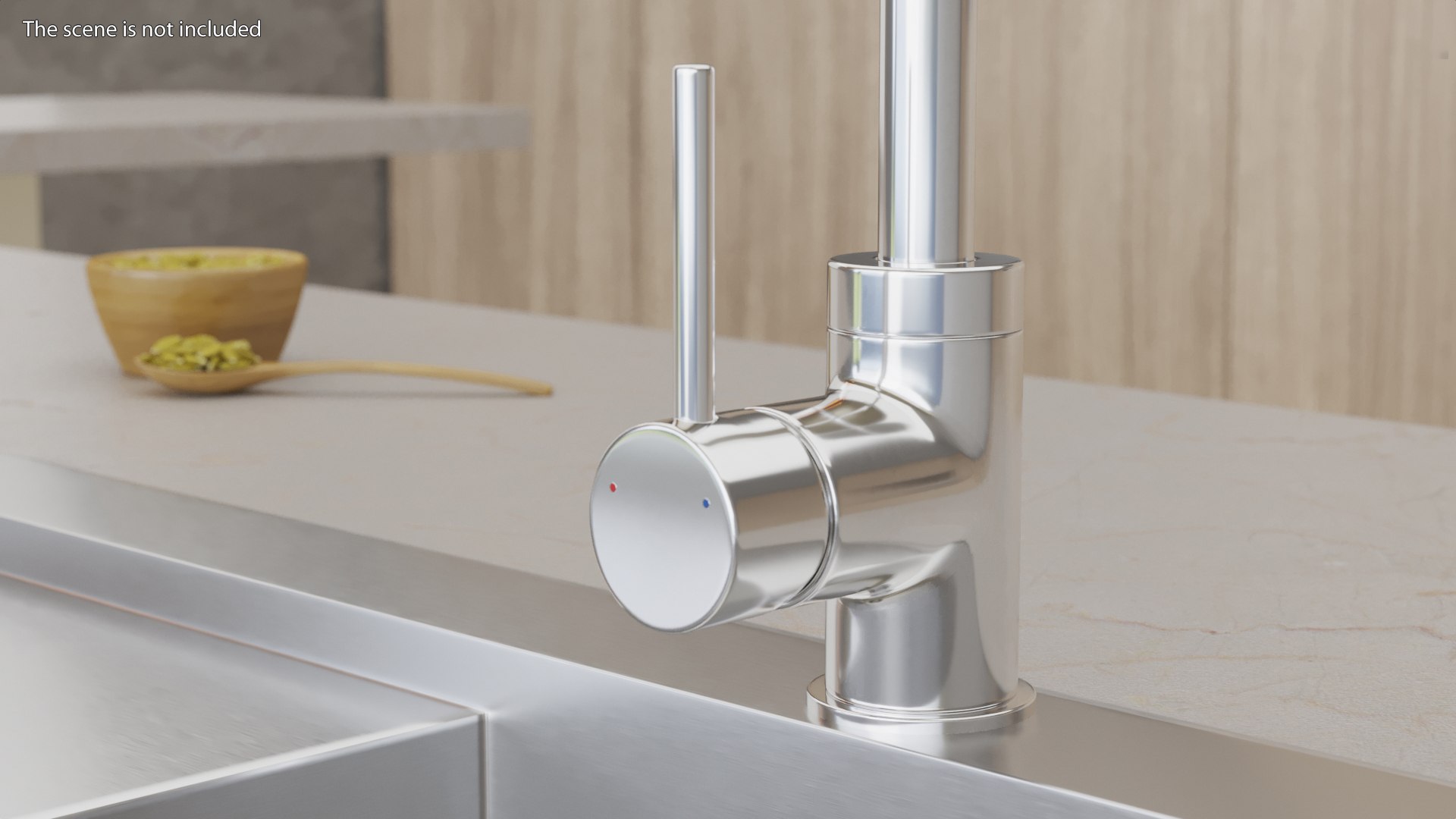 Angular Single Lever Sink Mixer Chrome 3D - TurboSquid 1726233