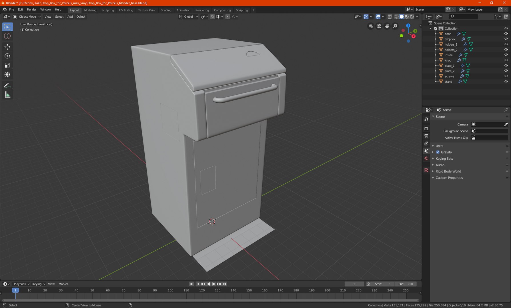 3D model Drop Box for Parcels - TurboSquid 2012403