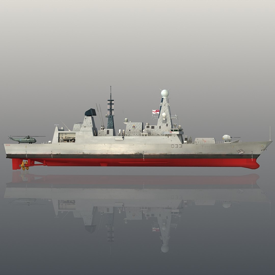 Hms Dauntless D33 Type 45 3d Model
