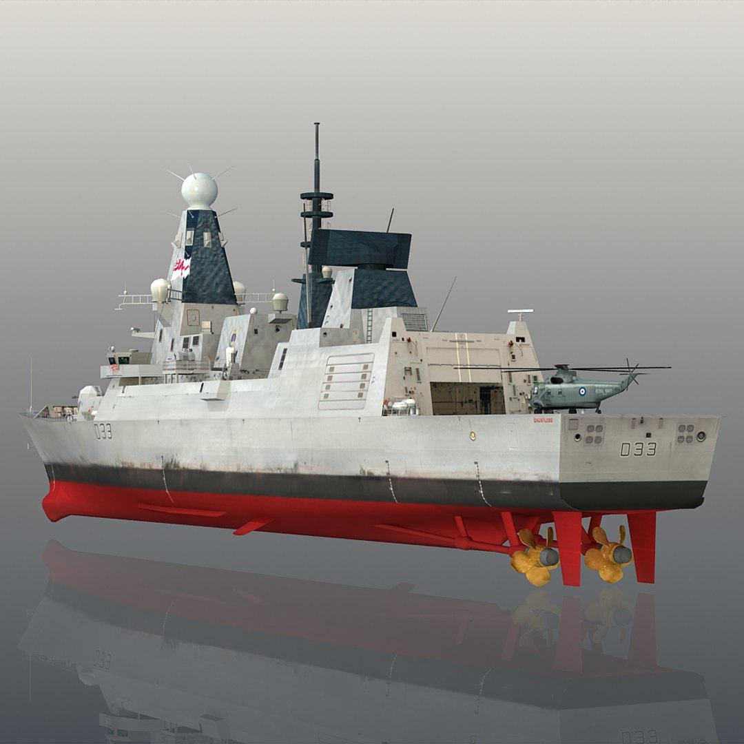 Hms Dauntless D33 Type 45 3d Model