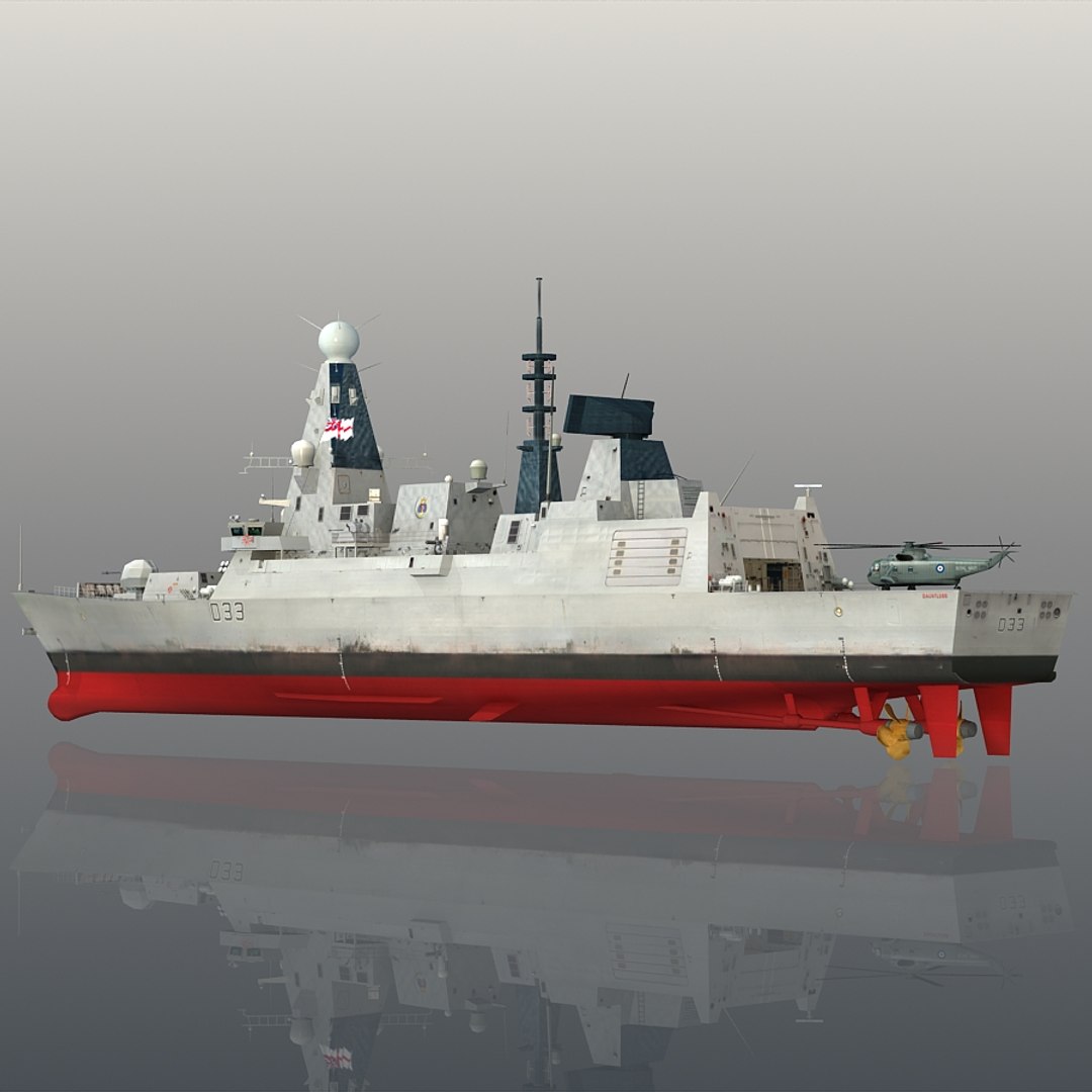 Hms Dauntless D33 Type 45 3d Model