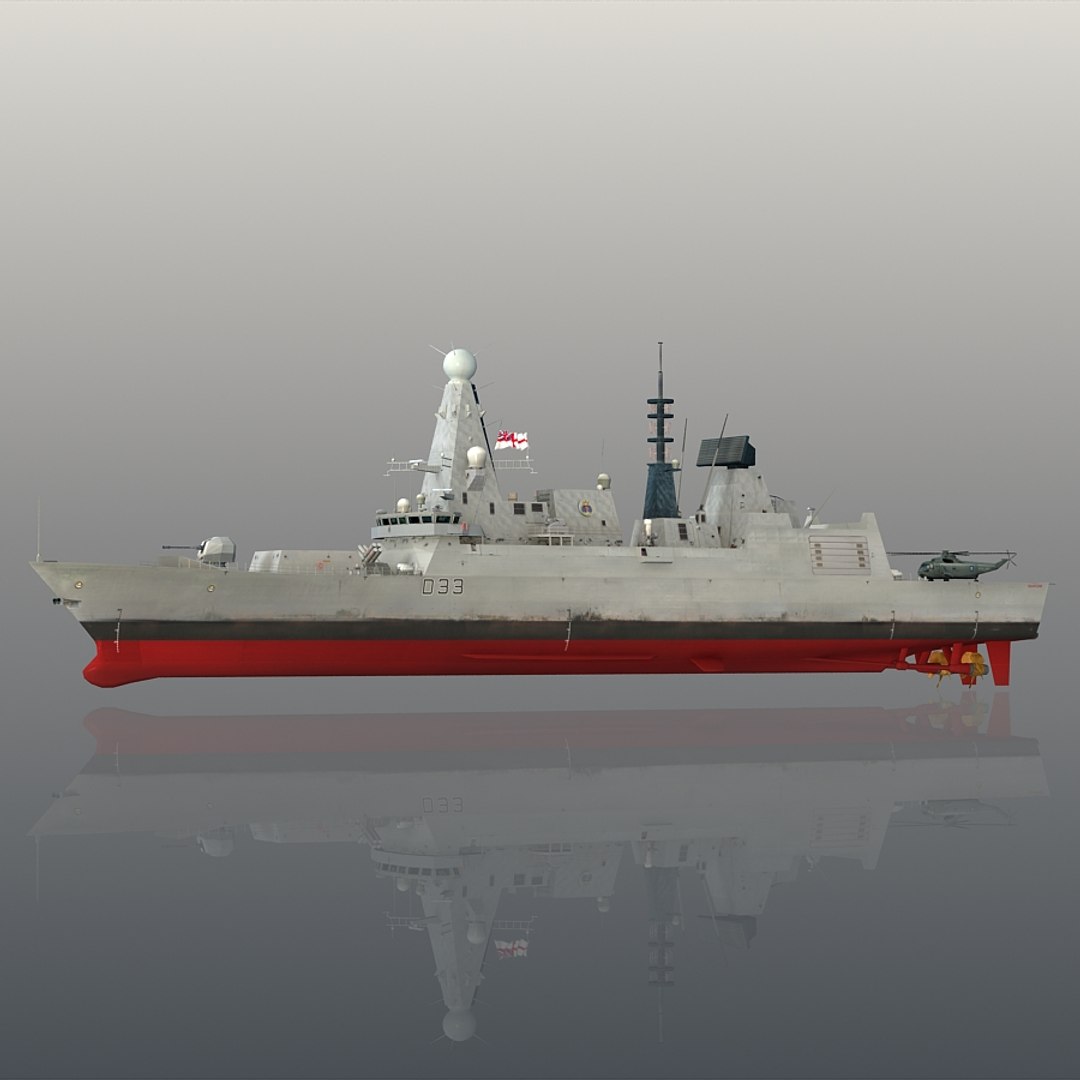 Hms Dauntless D33 Type 45 3d Model