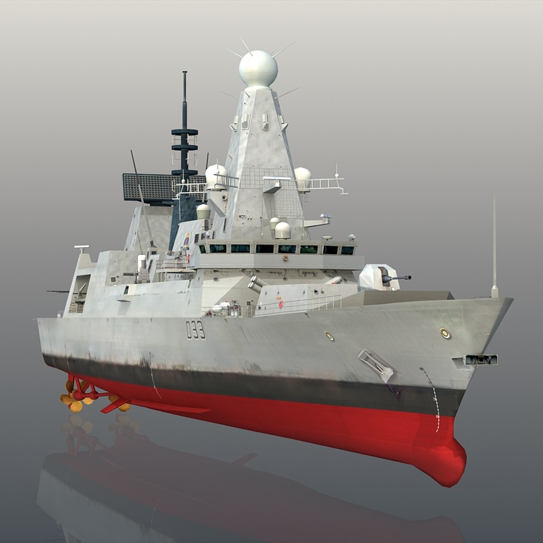 Hms Dauntless D33 Type 45 3d Model