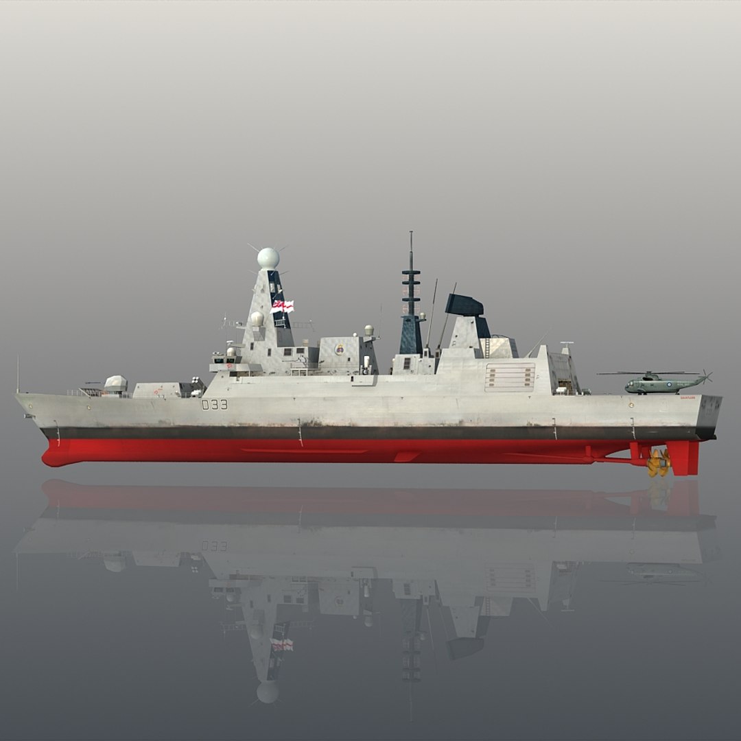 Hms Dauntless D33 Type 45 3d Model