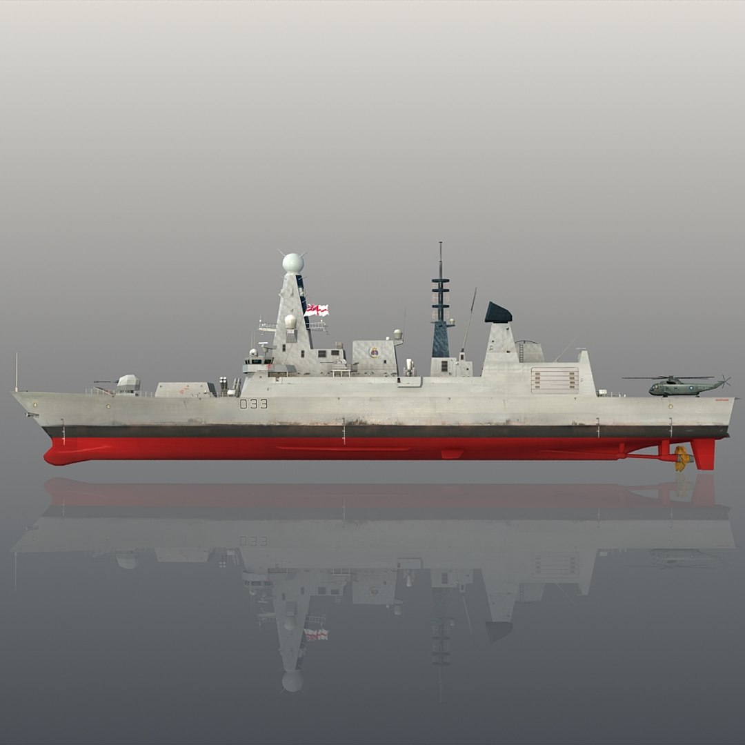 Hms Dauntless D33 Type 45 3d Model