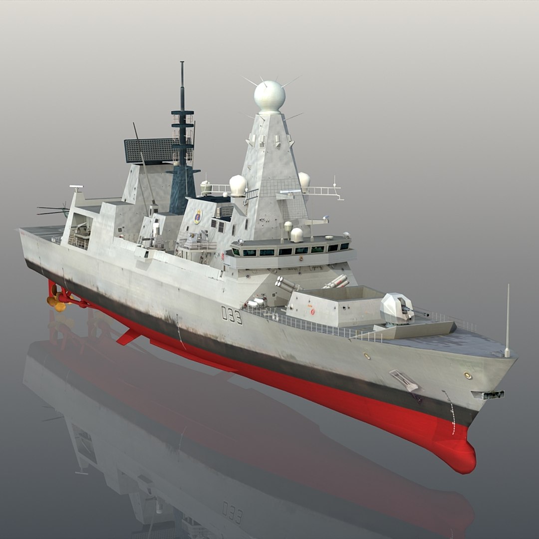 Hms Dauntless D33 Type 45 3d Model