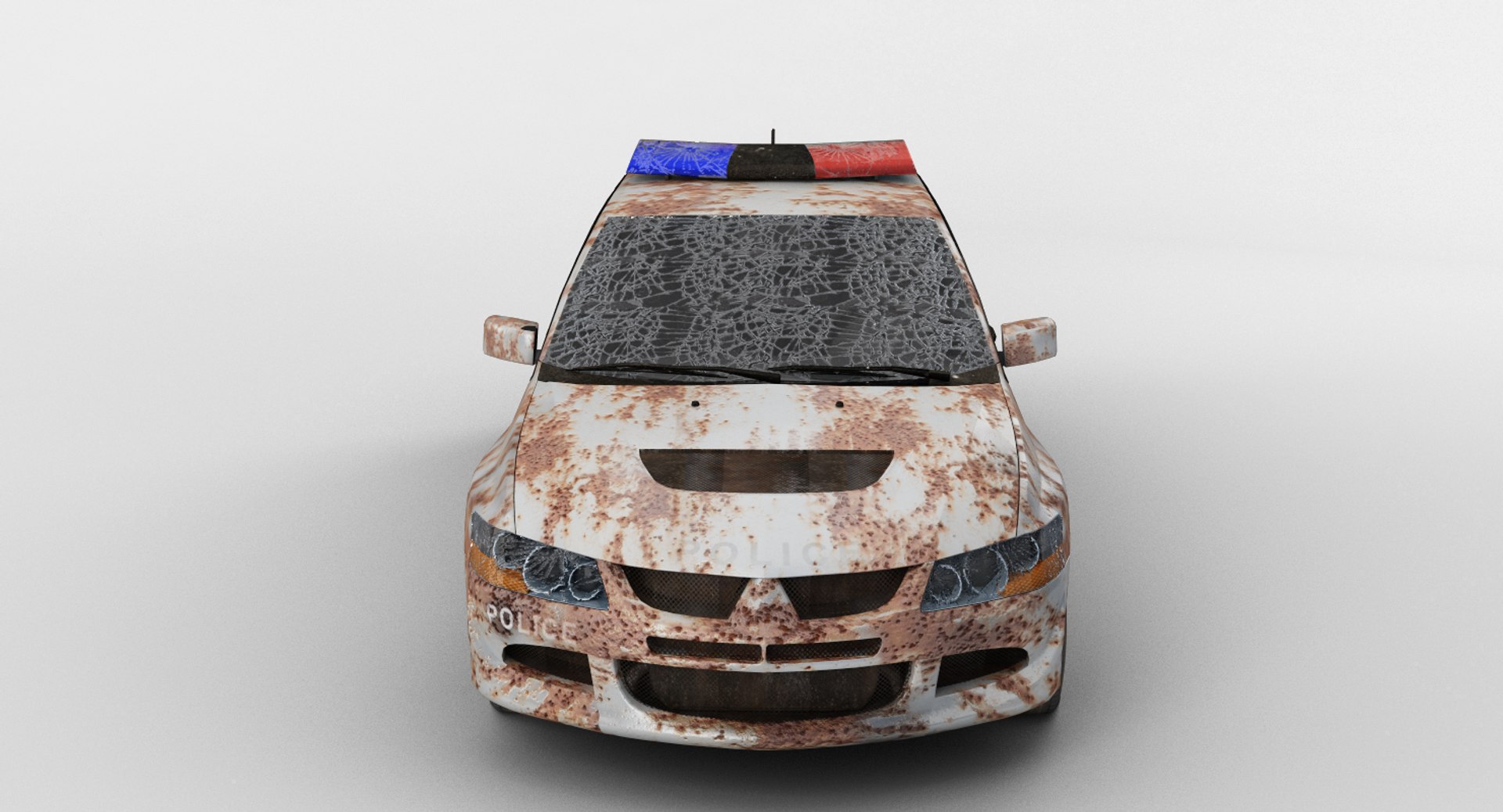 3D Destroyed Police Car | 1143861 | TurboSquid