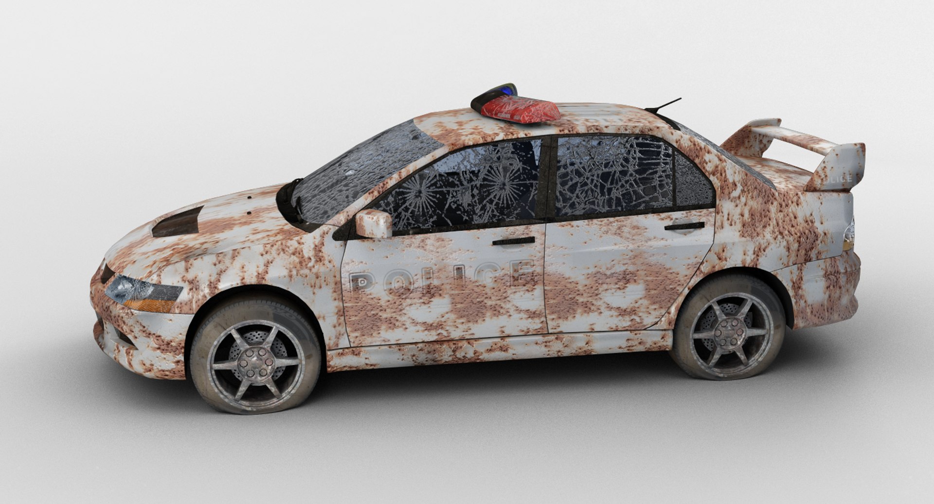 3D Destroyed Police Car | 1143861 | TurboSquid