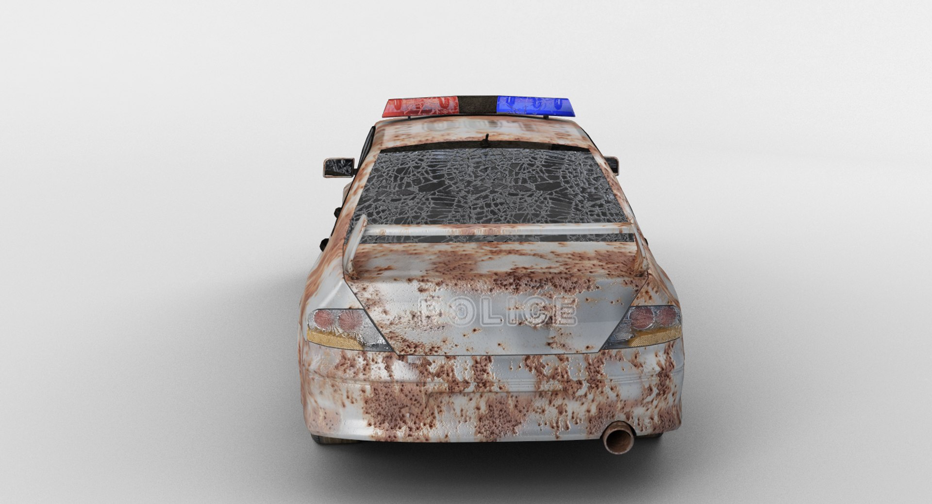 3D Destroyed Police Car | 1143861 | TurboSquid