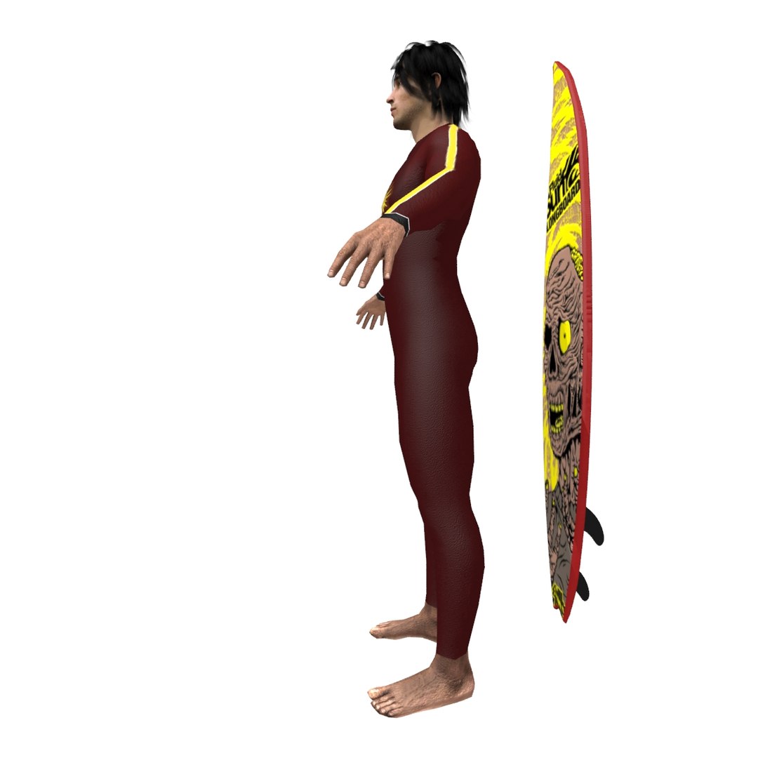 3dsmax Surfer Surfing Man