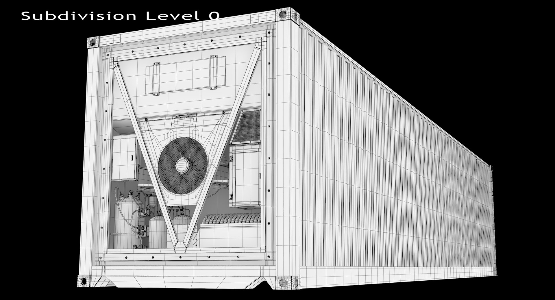 Shipping Container Refrigerator 3D Model - TurboSquid 2386954