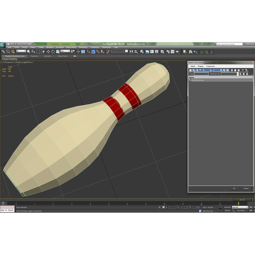 Bowling Pin Modeled 3d Model