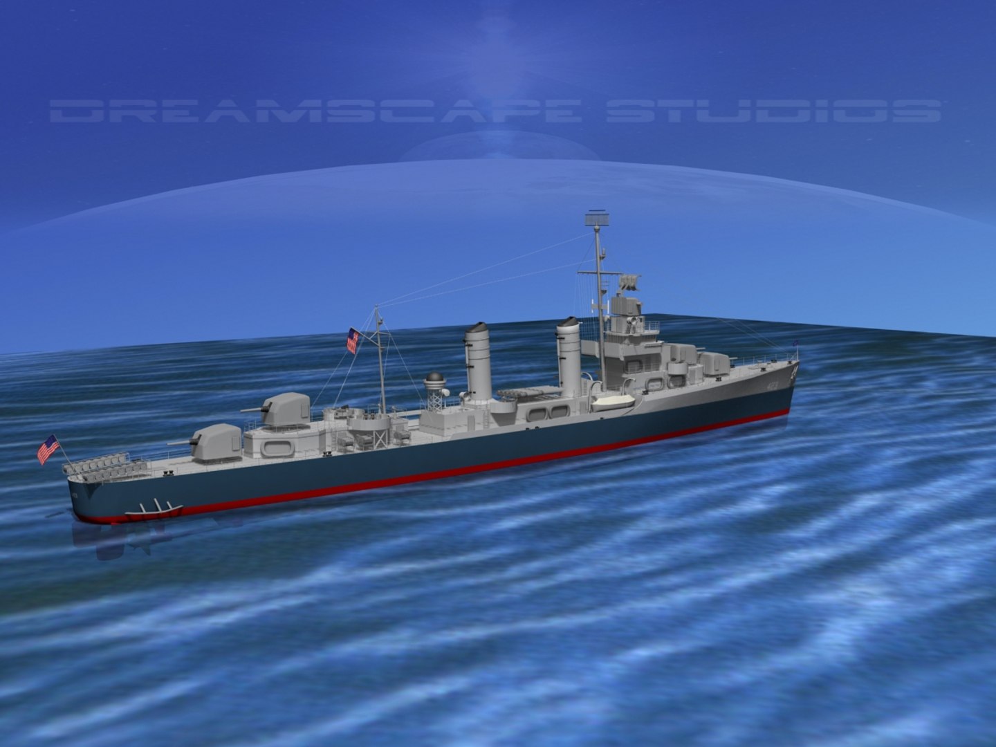 Anti-aircraft Destroyers Class Gleaves Max