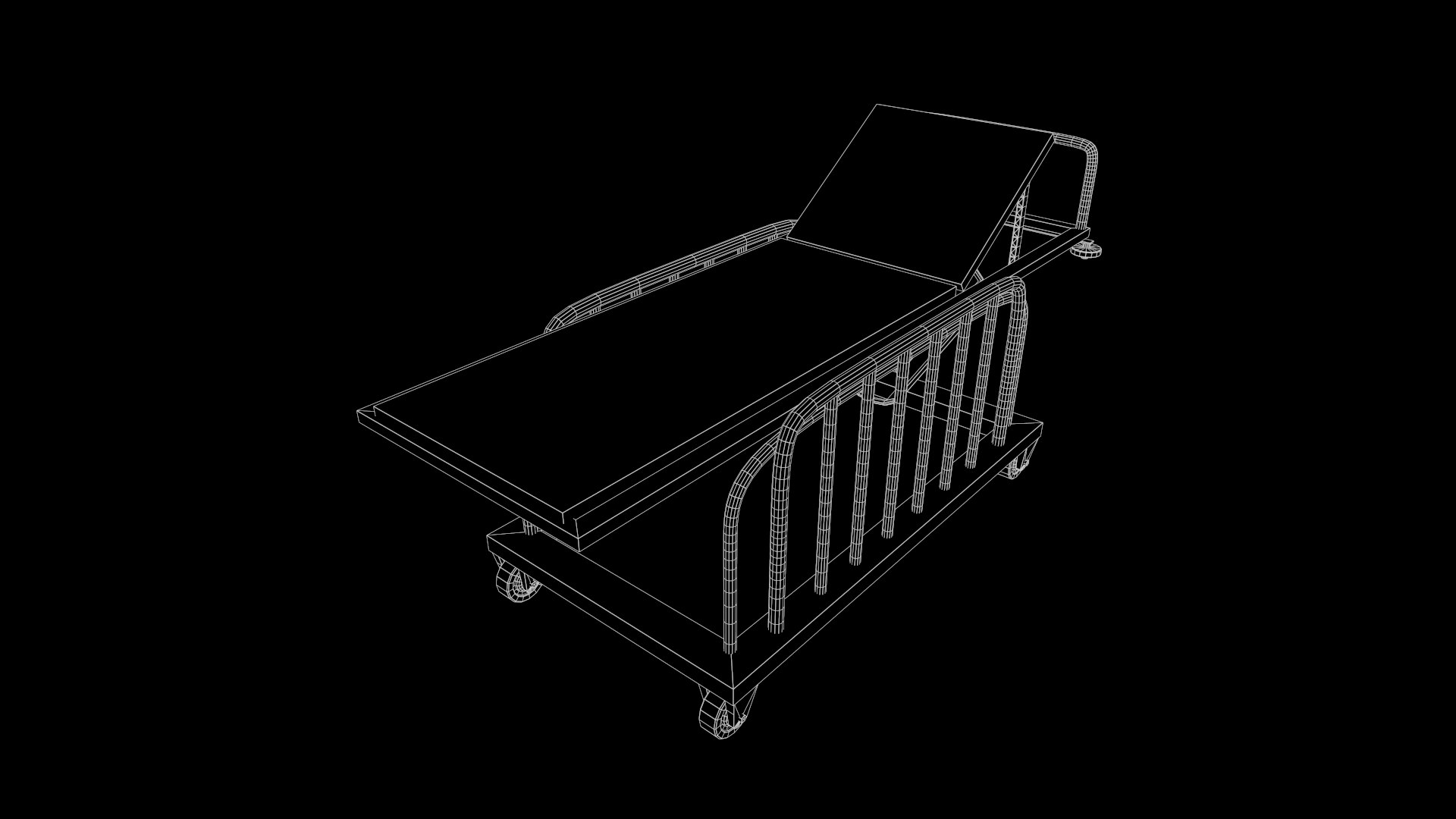Stretcher Game Ready Low Poly 3D Model Low-poly 3D Model 3D Model ...