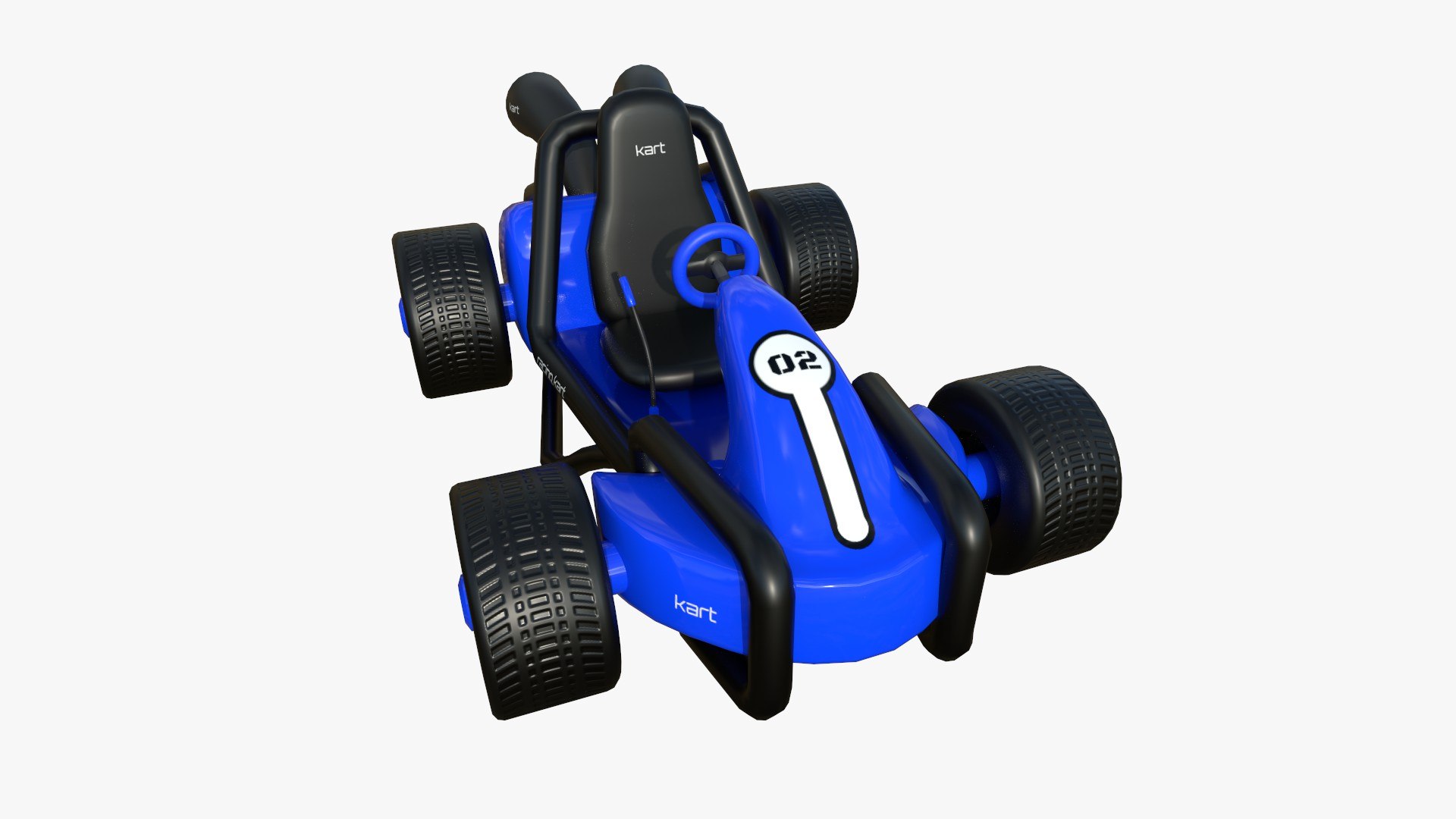 Cartoon Kart G02 Blue - Vehicle Racing Design 3D Model - TurboSquid 2033881
