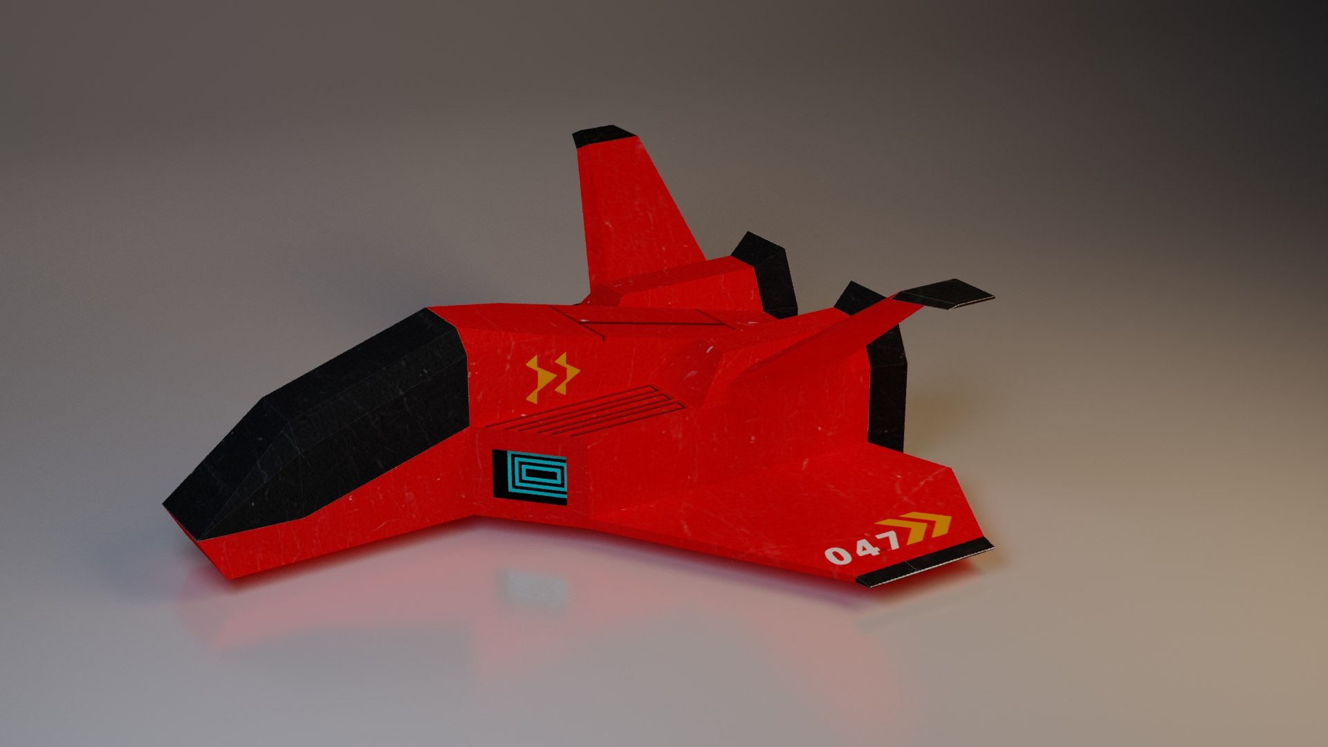 3D Spaceship low-poly Toy Low-poly 3D model - TurboSquid 1735276