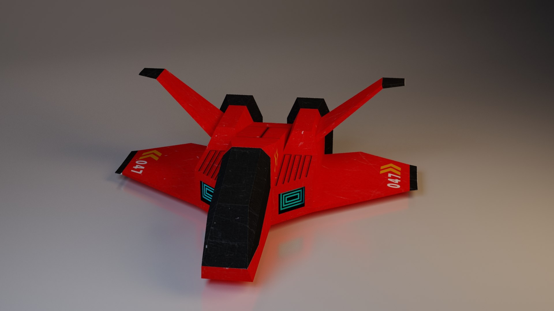 3D Spaceship low-poly Toy Low-poly 3D model - TurboSquid 1735276