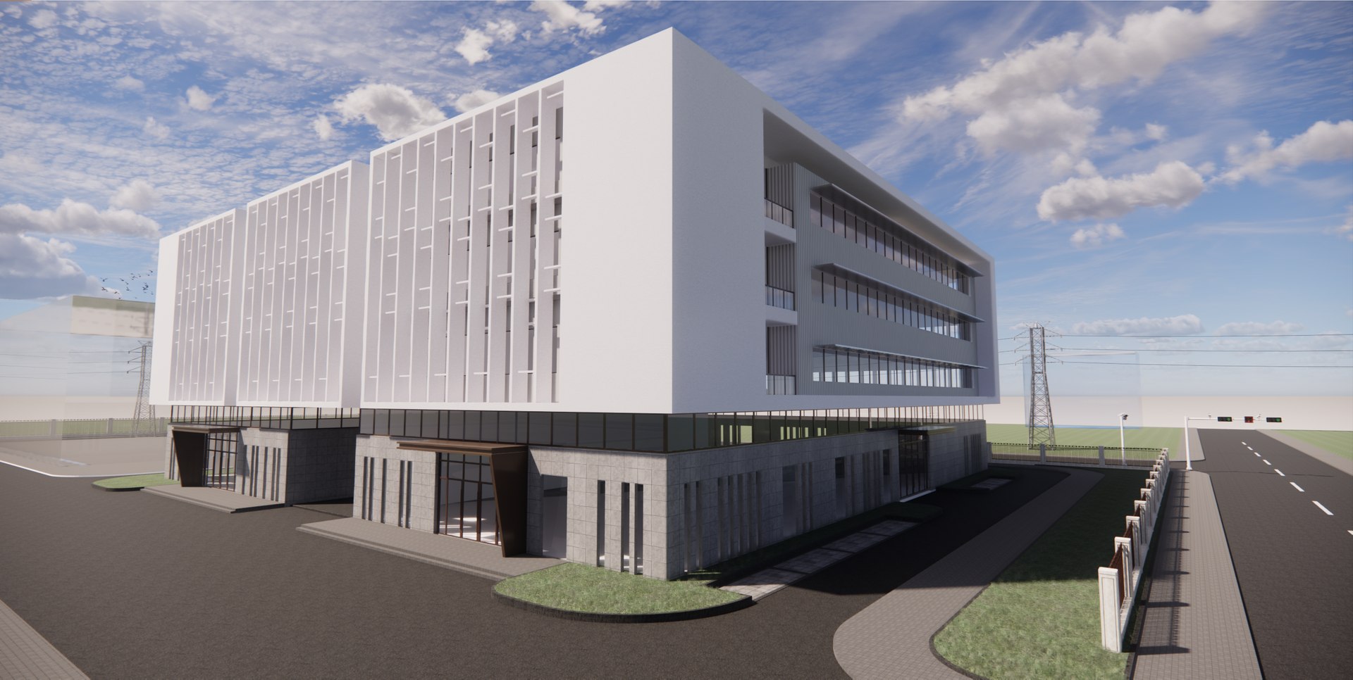 Office Building And Dormitory-A10 3D Model - TurboSquid 2099047