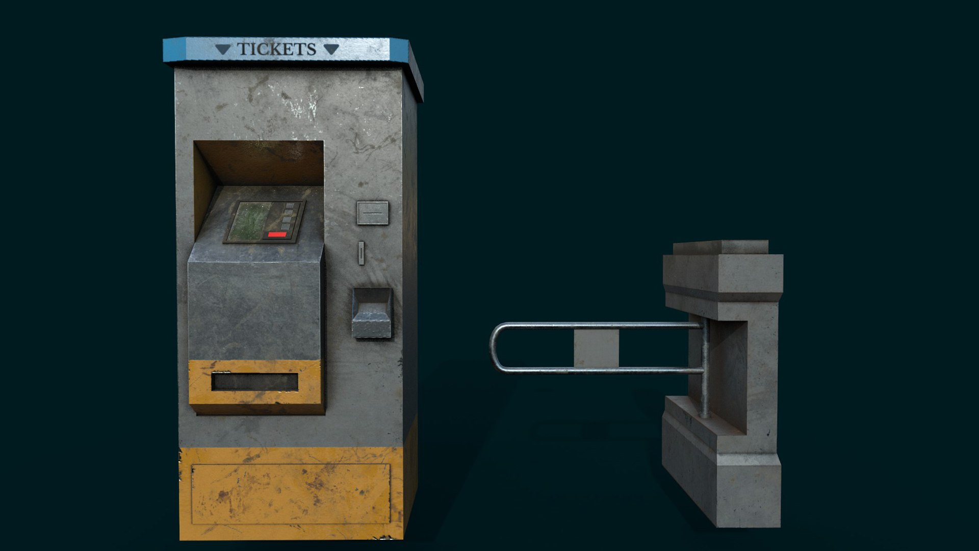 3D Ticket Machine - TurboSquid 1670809